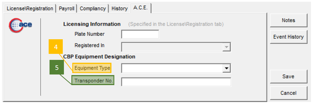 ACE/ACI Truck Profile Setup