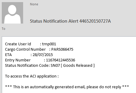 ACE/ACI Entry Numbers
