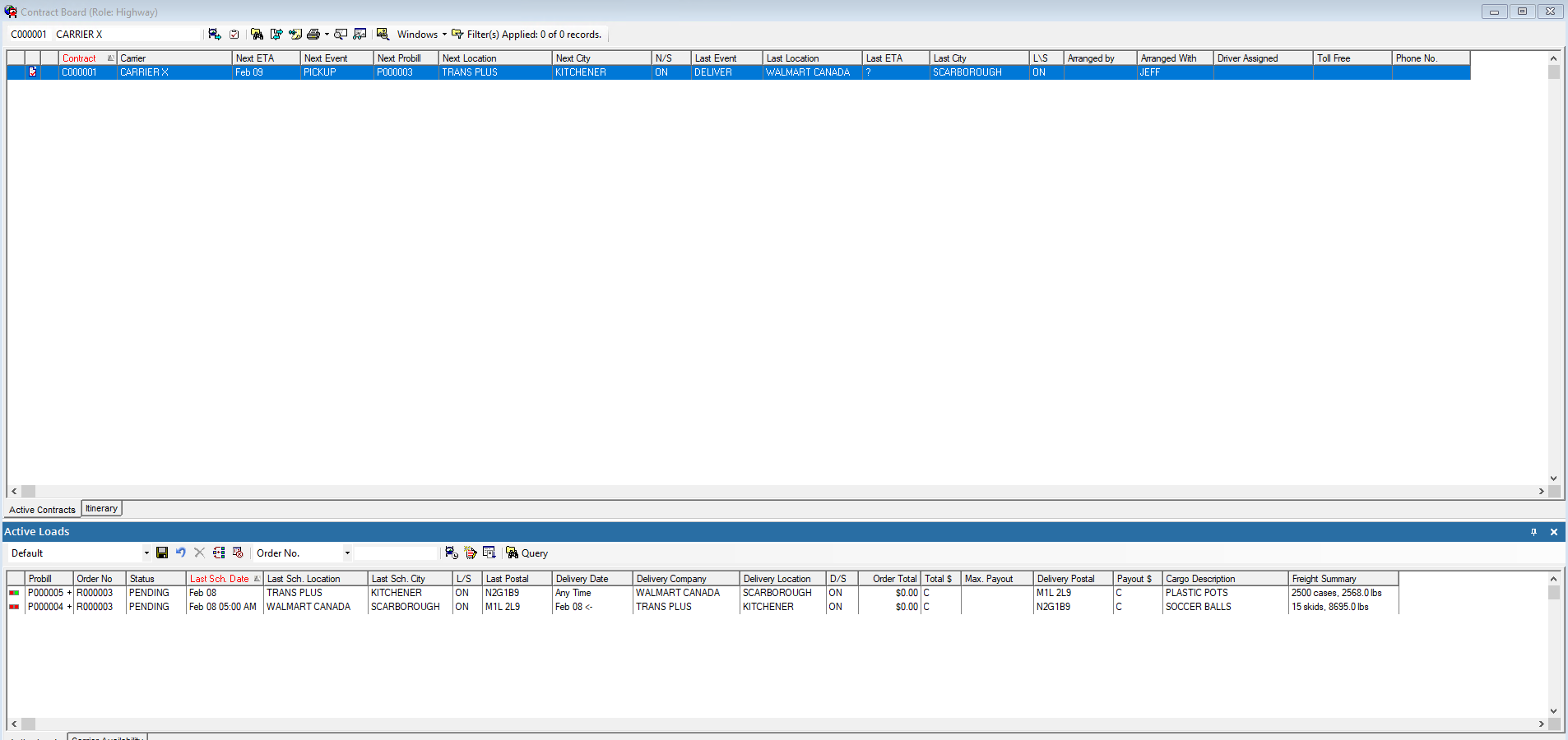 Contract Board Overview